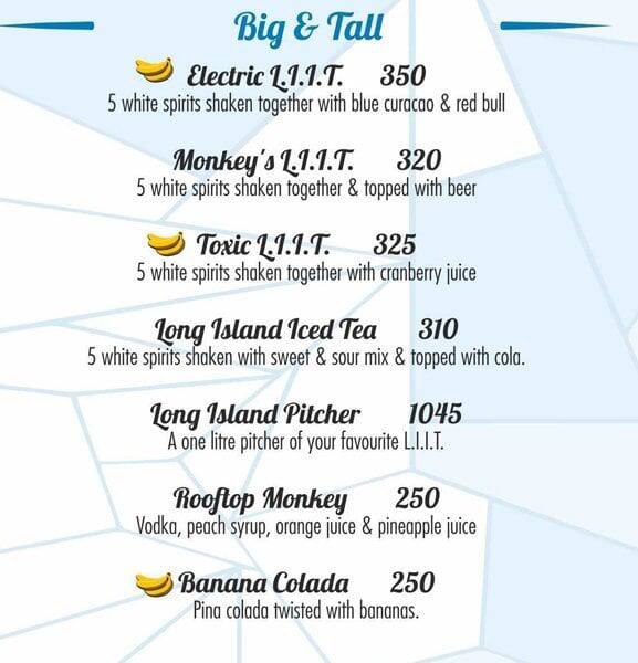 Menu at Frozen Monkey, Pune, Level 1