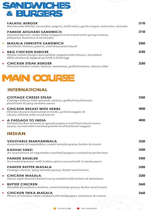Menu at Frozen Monkey, Pune, Level 1