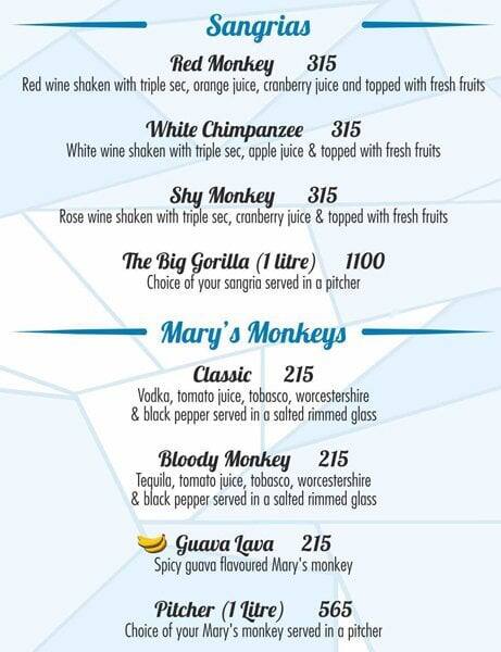 Menu at Frozen Monkey, Pune, Level 1