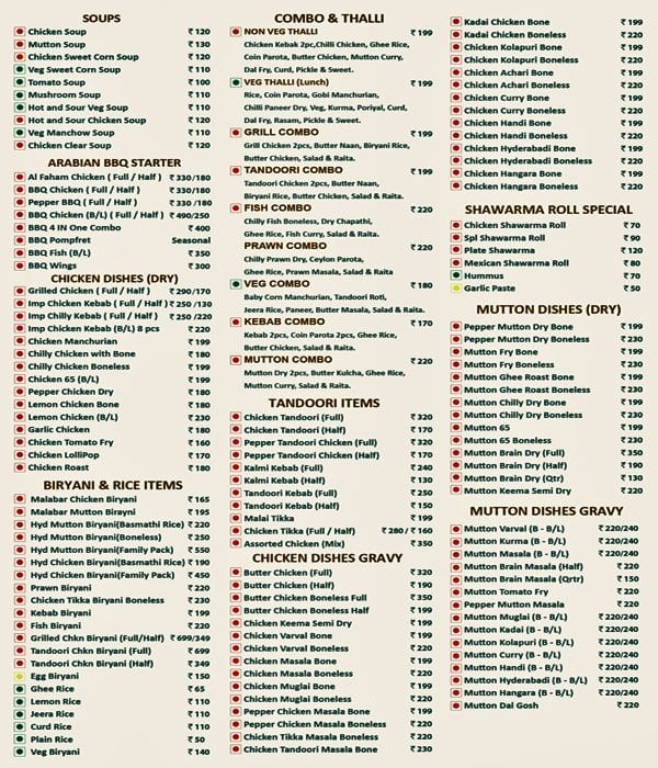 Imperio Restaurant Menu, Menu for Imperio Restaurant, Whitefield ...