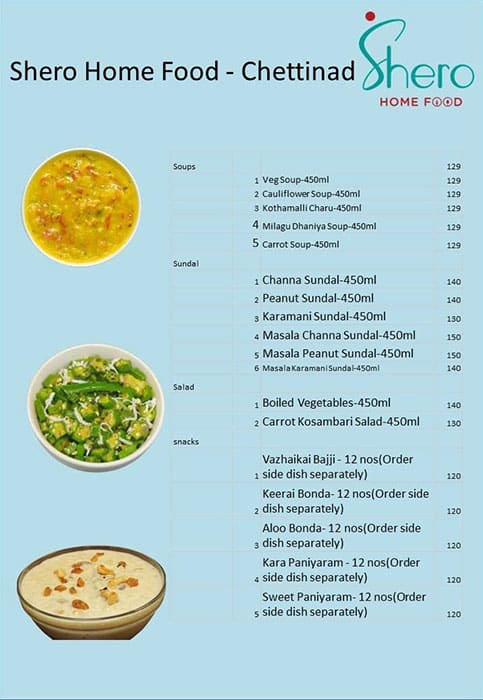 Menu of Shero Home Food - Chettinad, Pallavaram, Chennai