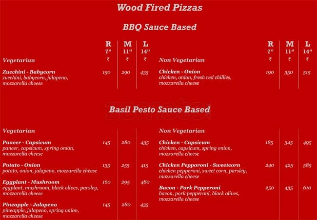 Menu at Big Slice, Bengaluru, No. 17/1