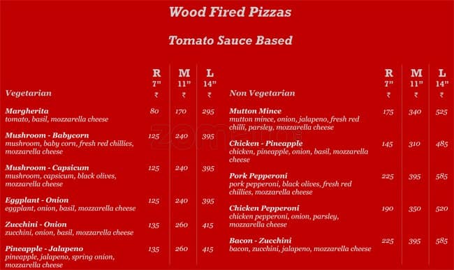 Menu at Big Slice, Bengaluru, No. 17/1