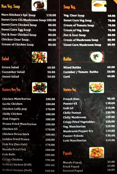 Mars Kitchen Menu, Menu for Mars Kitchen, Pallavaram, Chennai - Zomato