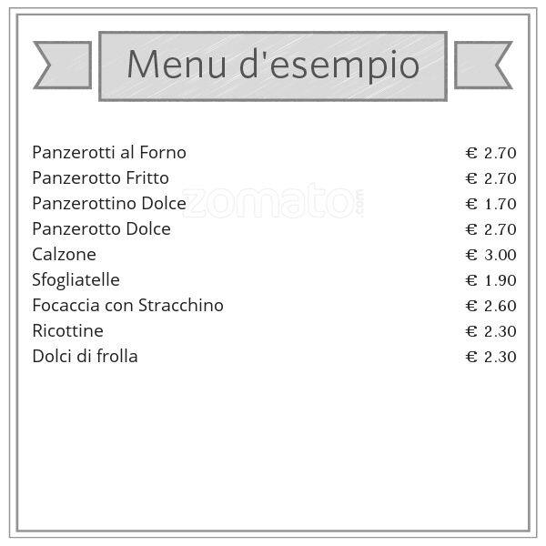 Carta de comida rápida Panzerotti Luini, Milan