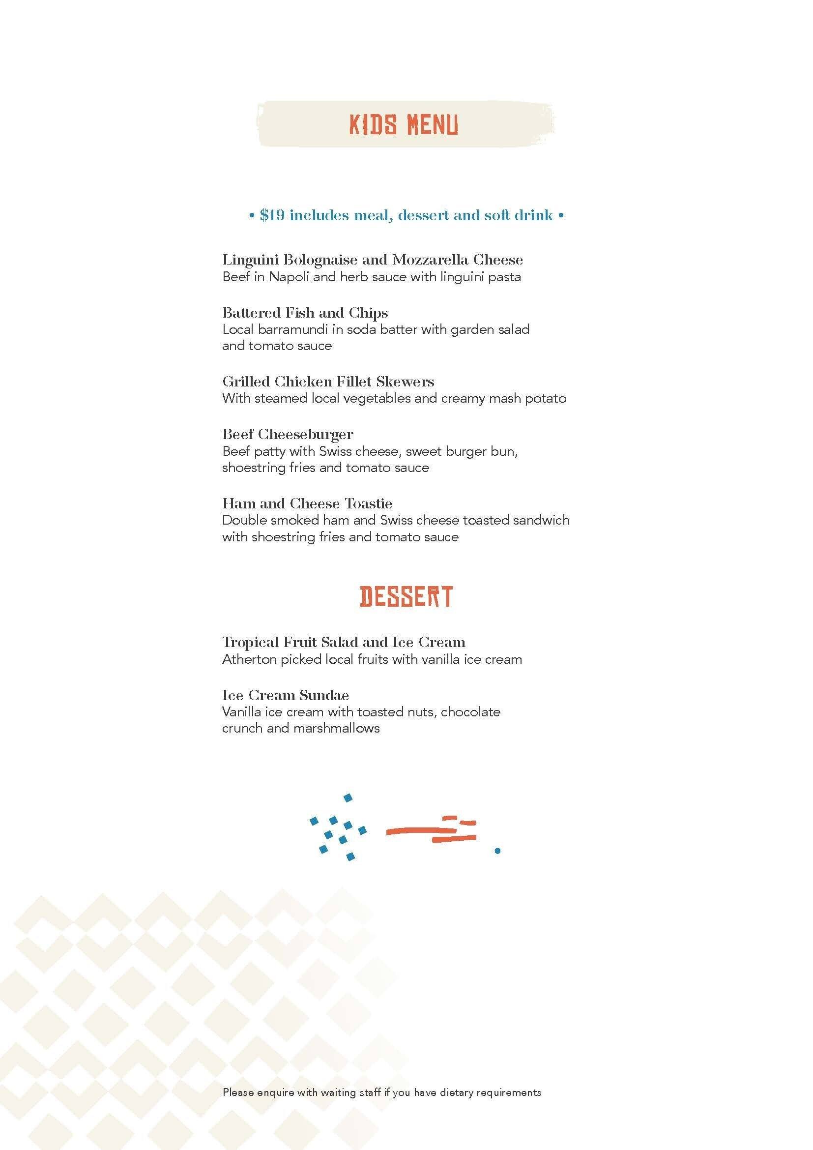 Menu at Temple of Tastes Restaurant, Palm Cove