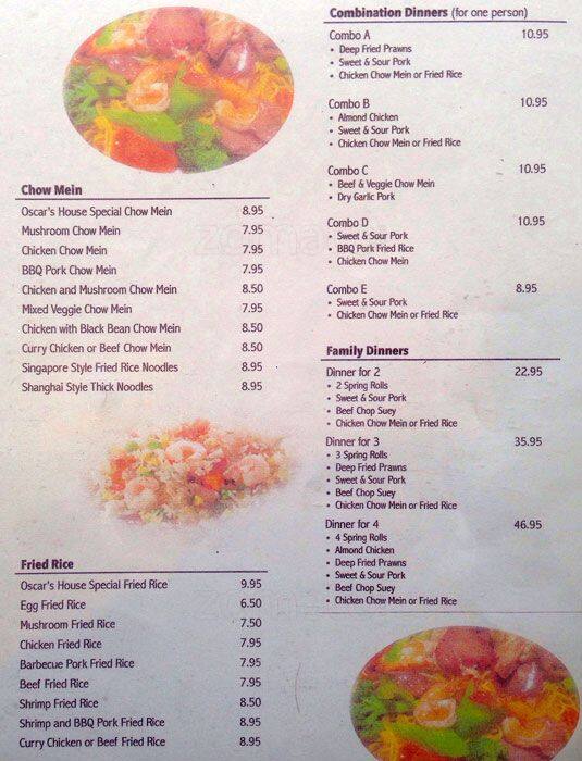 Menu at Young's Cafe, New Westminster, 608 12th St