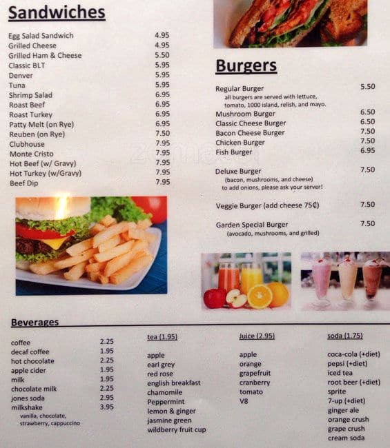 Menu at Young's Cafe, New Westminster, 608 12th St
