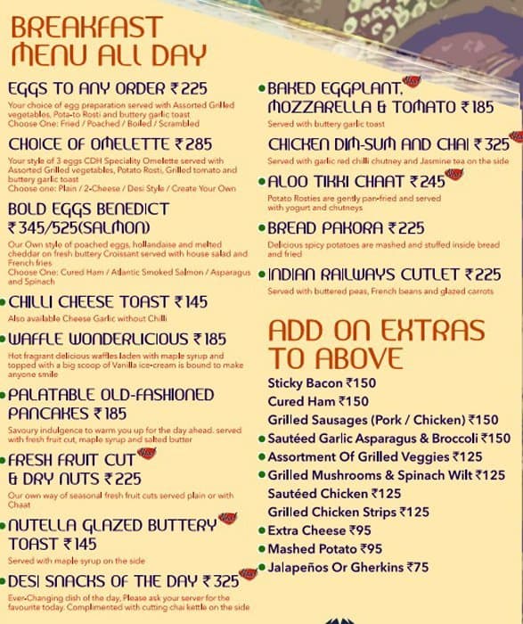 Cafe Delhi Heights Menu, Menu for Cafe Delhi Heights, Sector 18, Noida ...