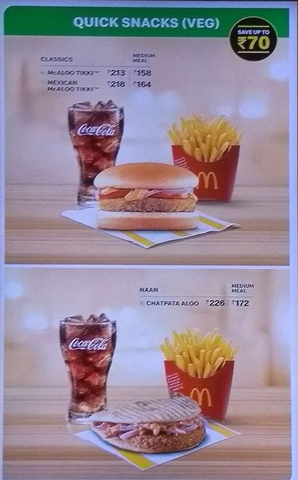 Menu at McDonald's, Kattankulathur, Ground Floor