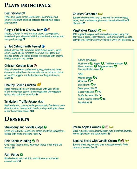 Menu at Paul cafe, Dubai, Mall Of The Emirates