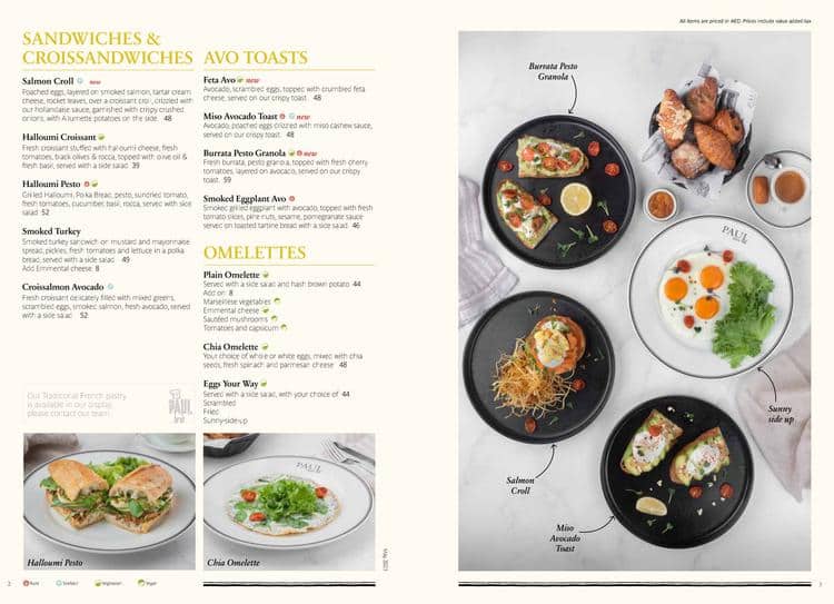 Menu of PAUL Bakery & Restaurant, Al Barsha, Dubai