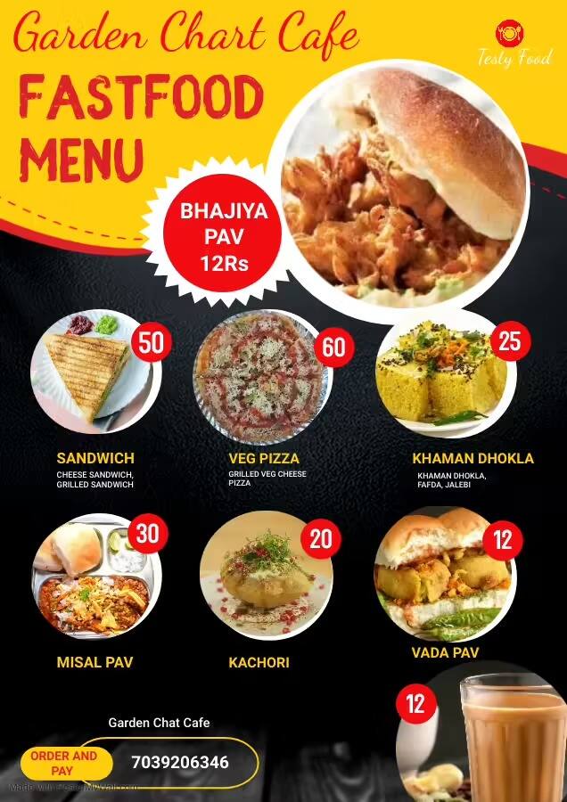 Menu of Garden Chat Cafe, Ghatkopar East, Mumbai
