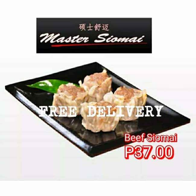 Menu at Master Siomai restaurant, Taguig, Mckinley Hill Food Station
