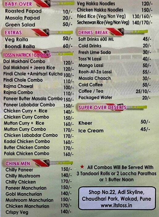Menu at Toss'N Family Eat Out Hub, Pune, Shop 22
