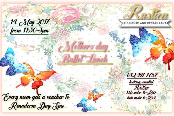 Carta de Rustica Restaurant & Cocktail Terrace, Pretoria