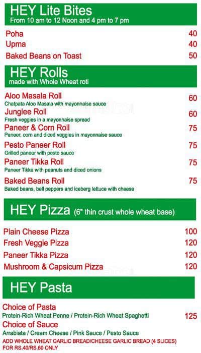 Menu at HEY Snacks, Mumbai, Shop no Elite Square