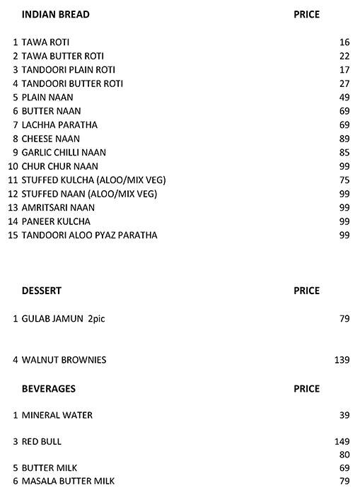 Menu of The Big O Restaurant & Lounge, Bhadu Market, Jodhpur