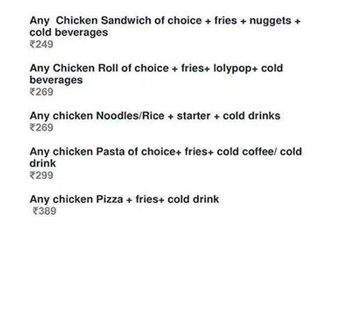 Menu at HUNGER BITES CAFE, Pune