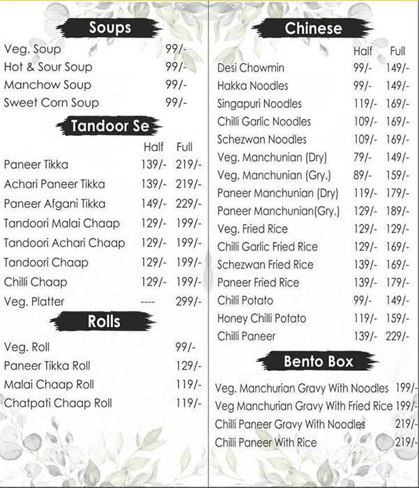 Menu of Mumma's, Raj Nagar Extension, Ghaziabad