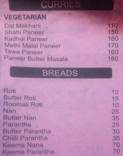 Menu at Jwala Juice Corner, New Delhi, 1/2