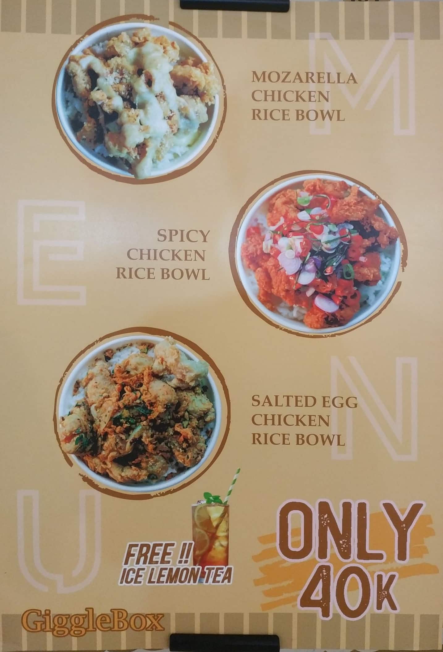 Menu at Giggle Box Cafe & Resto, Tangerang