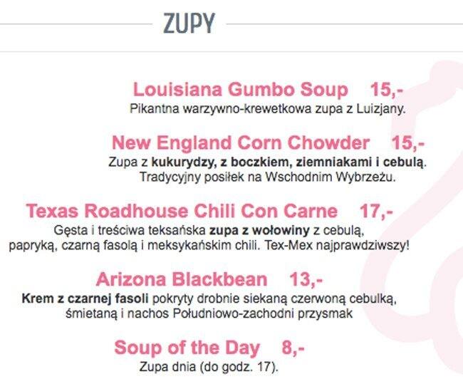 Menu at Pink Flamingo pub & bar, Warsaw