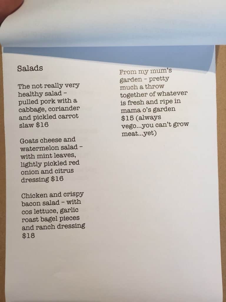 Menu at Bluebird Kitchen and Smokehouse restaurant, Warwick