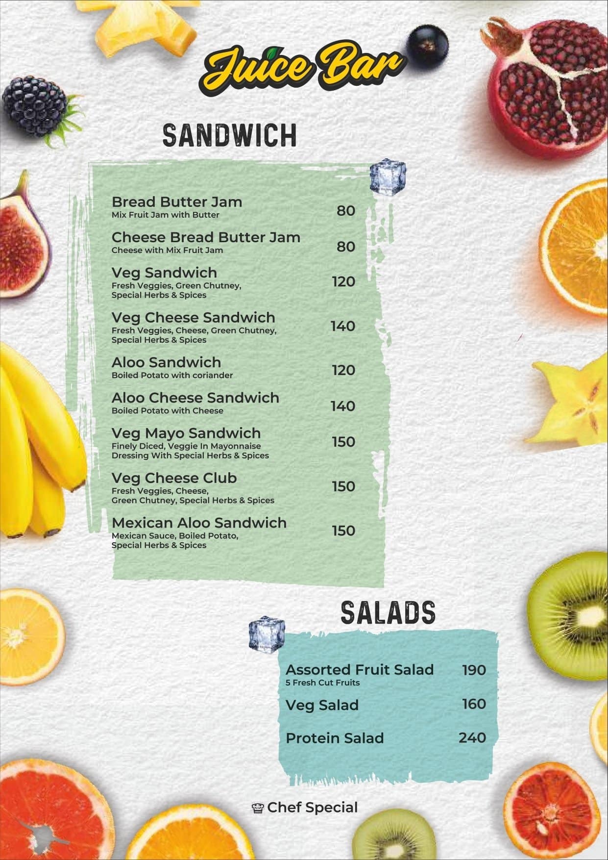 Menu of Juice Bar, Hiranandani Estate, Thane West, Thane