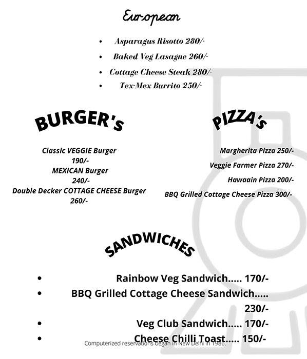 Menu at The Platform Restaurant, Panchkula