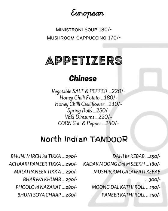 Menu at The Platform Restaurant, Panchkula