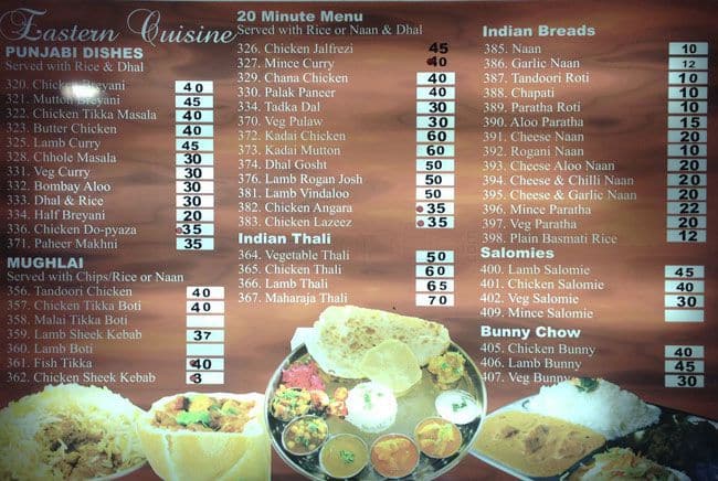 Menu at Food point Bellville restaurant, Cape Town, Voortrekker Rd