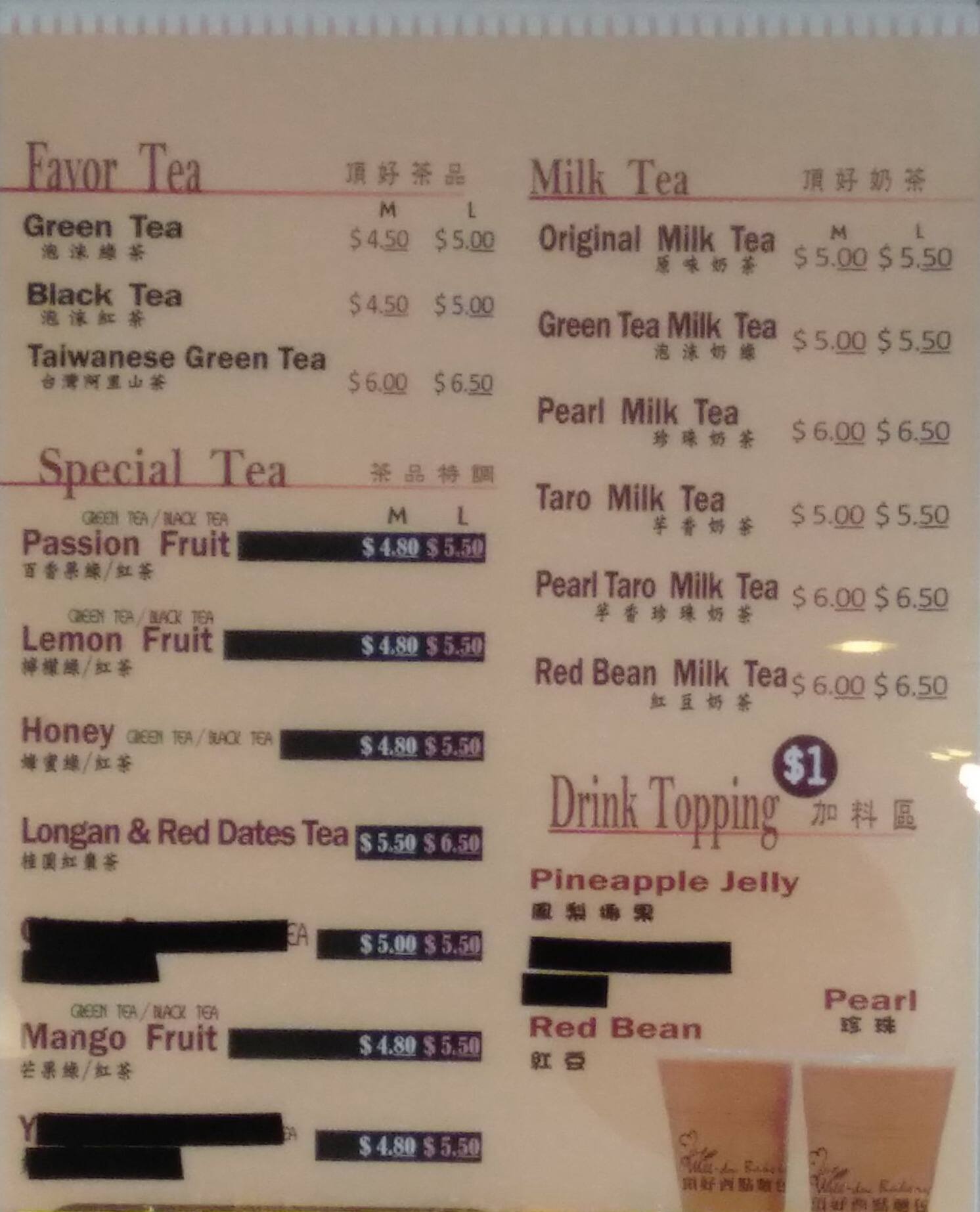 Menu at Well-Done Bakery, Auckland