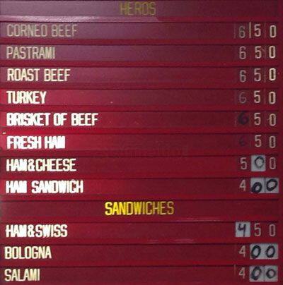 Menu at Walnut Bus Stop restaurant, New York City