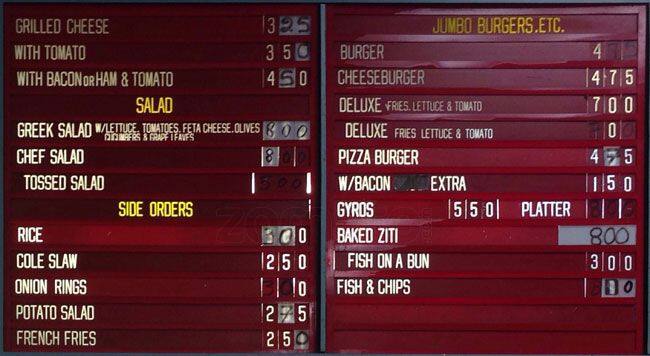 Menu at Walnut Bus Stop restaurant, New York City