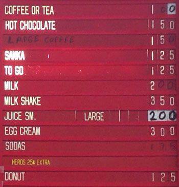 Menu at Walnut Bus Stop restaurant, New York City