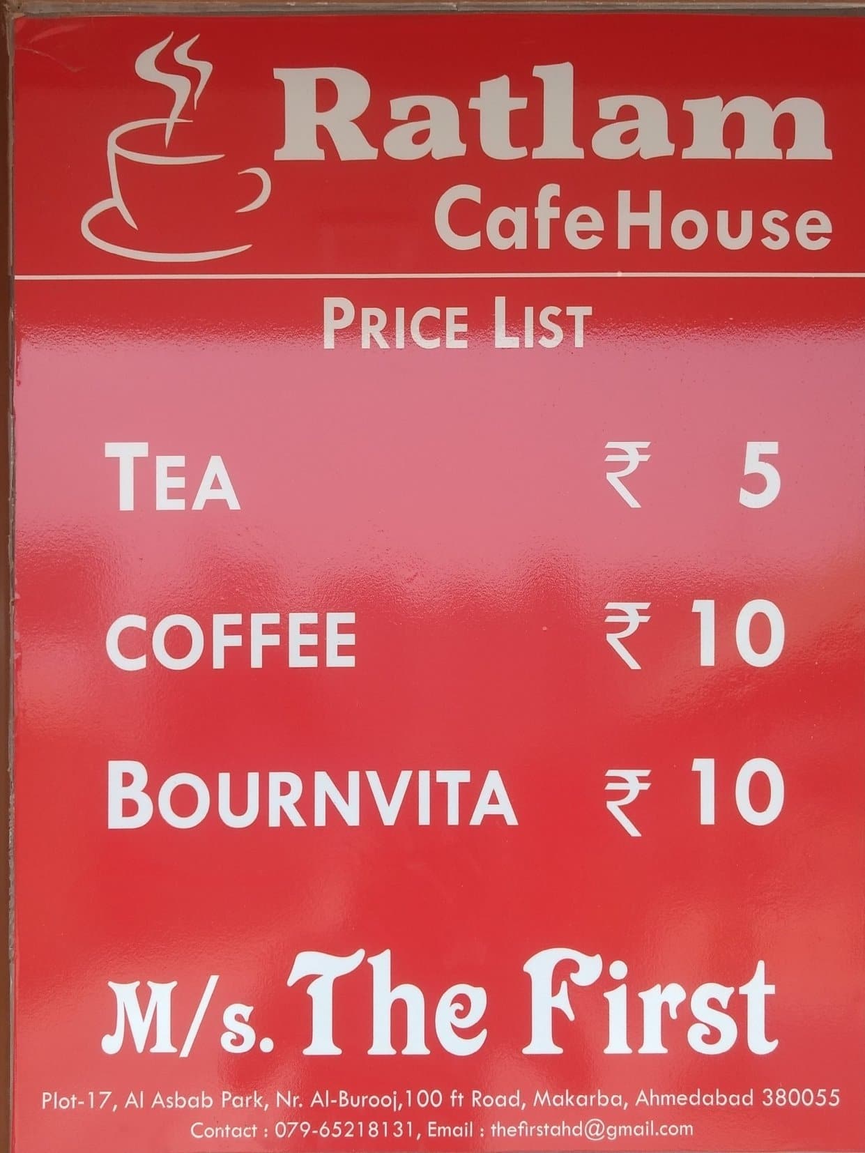 Ratlam Cafe House Menu, Menu for Ratlam Cafe House, Sarkhej, Ahmedabad ...