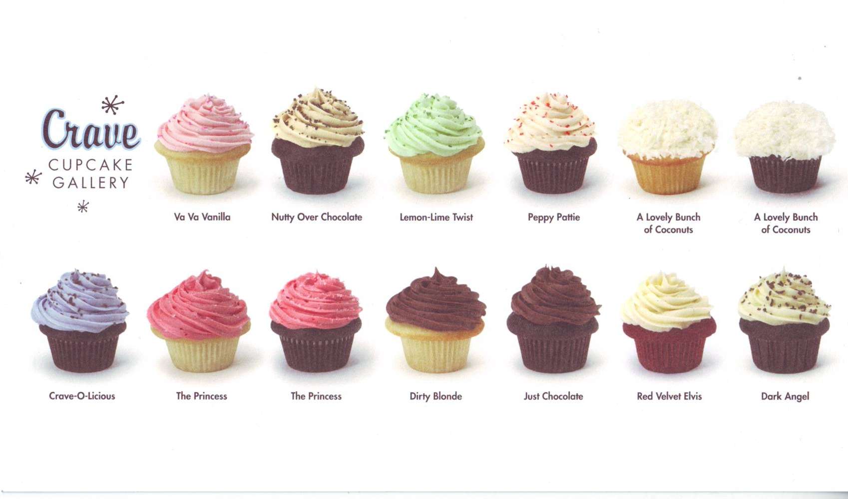 Crave Cupcakes Menu Menu For Crave Cupcakes Broadway Saskatoon 
