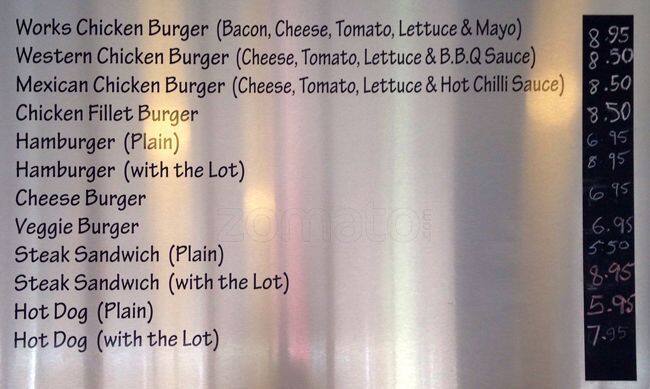 Menu at Cafe One Eighteen, Port Adelaide