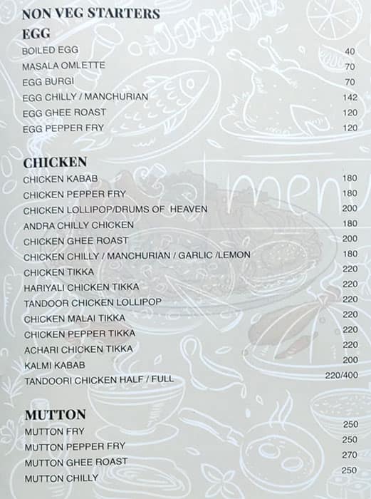 Menu at Biryaniwala, Mysuru, Shop 2961/56