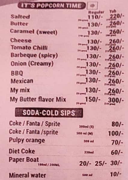Menu of Drc Cafe, Jayalakhsmipuram, Mysore