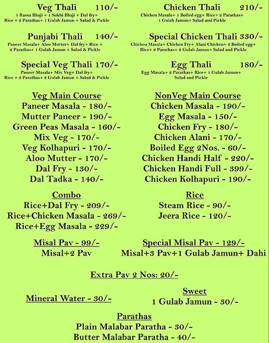 Menu of Platinum Wok, Chandan Nagar, Pune