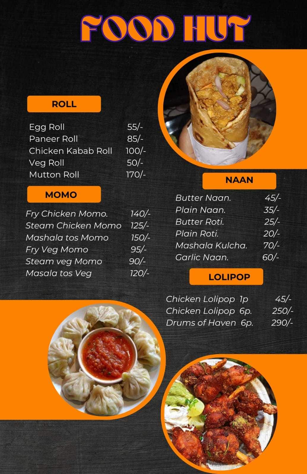 Menu of Food Hut, Chinar Park, Kolkata