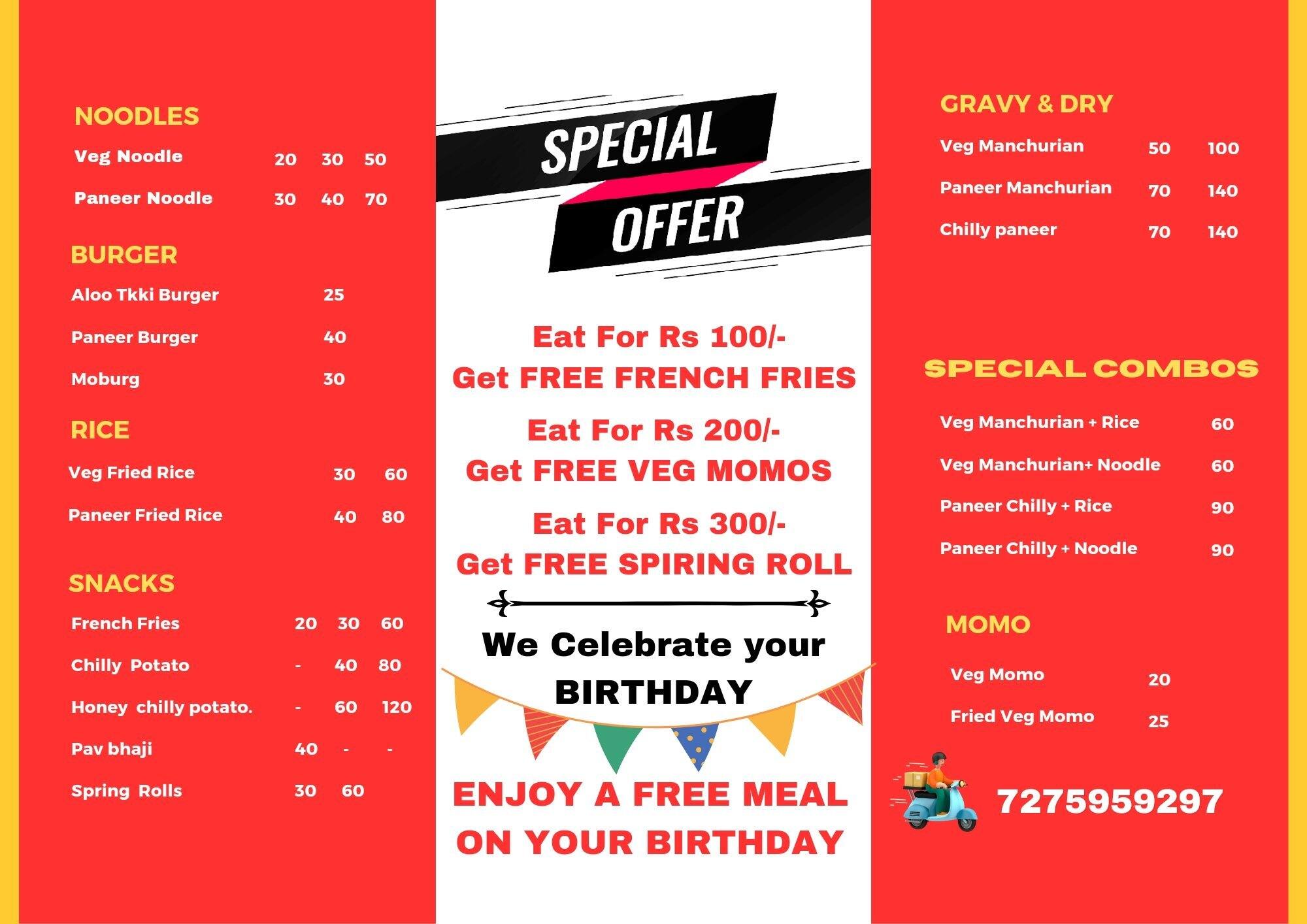 Menu of Mr Chinese, Kaiserbagh, Lucknow