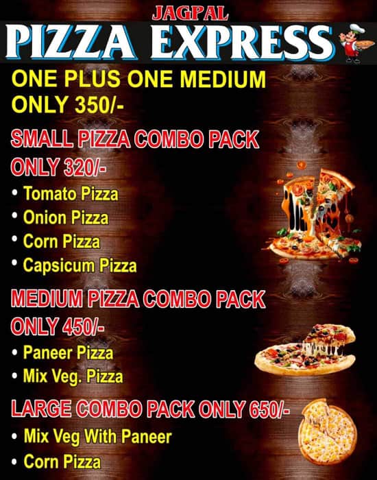 Menu of Pizza Express, Burari, New Delhi