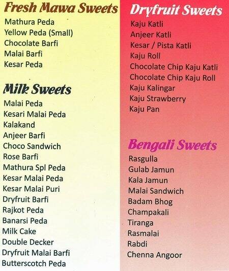 Mathura Dairy Farm Menu, Menu untuk Mathura Dairy Farm, Fort, Mumbai ...