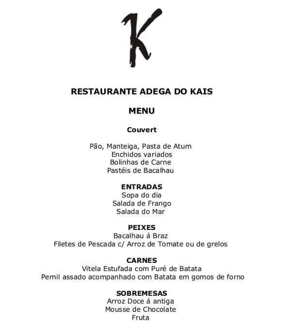 Adega do Kais Menu, Menu de Adega do Kais, Santos, Lisboa - Zomato Portugal