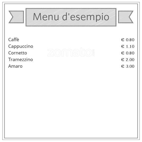 Menu at Mirko Bar, Rome, Via Alessandro Torlonia