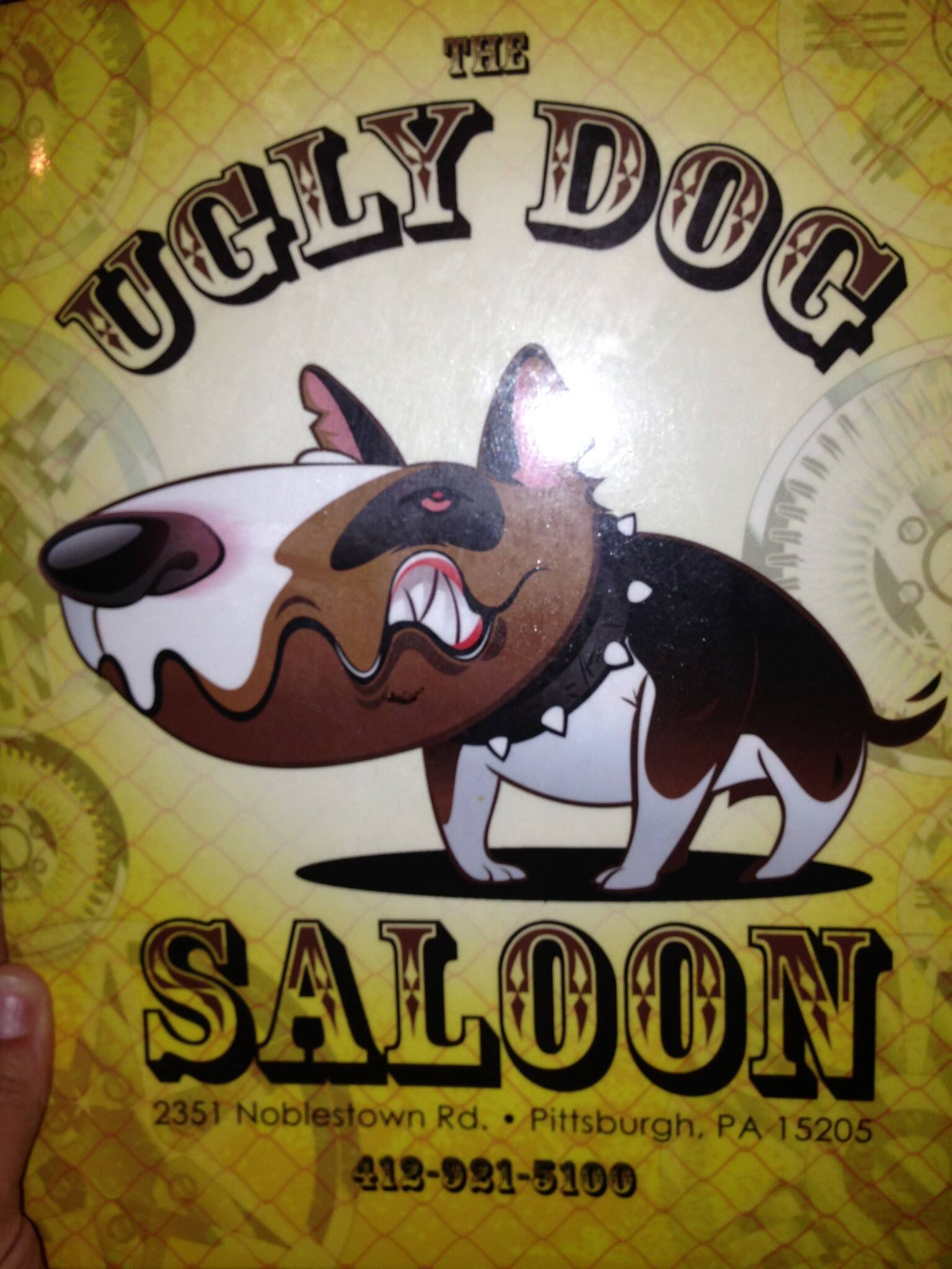 Menu at Ugly Dog Saloon pub & bar, Pittsburgh