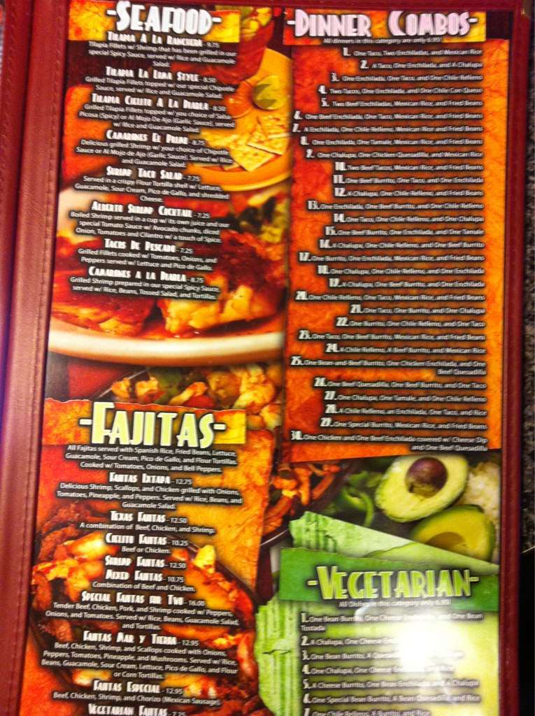 Menu at Cielito Lindo restaurant, Springfield, S Campbell Ave